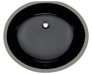 polaris sinks pupmbl black porcelain bathroom sink