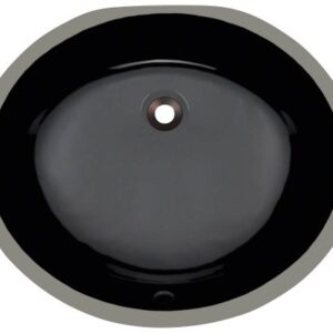 Polaris Sinks PUPMBL Black Porcelain Bathroom Sink