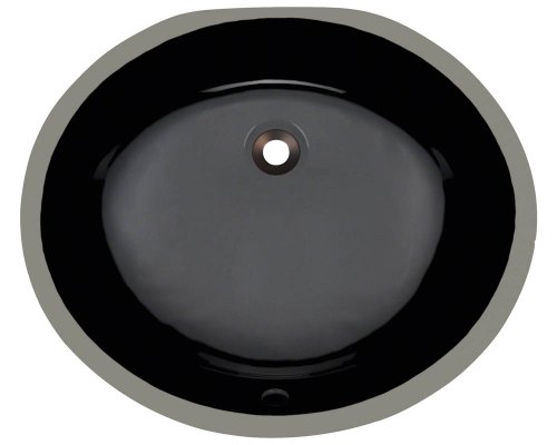 Polaris Sinks PUPMBL Black Porcelain Bathroom Sink