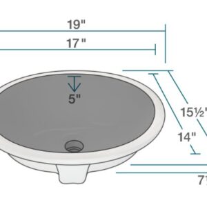 Polaris Sinks PUPMBL Black Porcelain Bathroom Sink