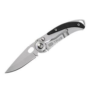 true utility skeleton knife open frame lock knife