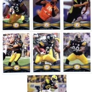 2012 Topps Pittsburgh Steelers NFL Team Set - 14 cards with Ben Roethlisberger, Harrison, Polamalu, Mendenhall, Rainey Rookie, Adams Rookie, DeCastro Rookie and more