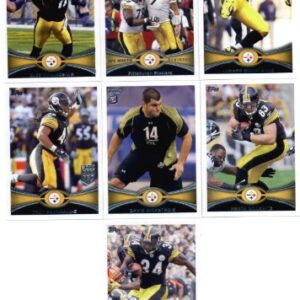 2012 Topps Pittsburgh Steelers NFL Team Set - 14 cards with Ben Roethlisberger, Harrison, Polamalu, Mendenhall, Rainey Rookie, Adams Rookie, DeCastro Rookie and more