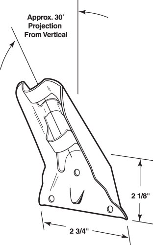 Prime-Line U 9378 3/4 In. Zinc-Plated Steel Flagpole Bracket (Single Pack)