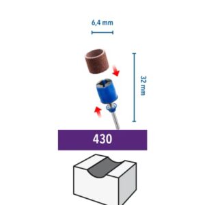 Dremel SC407 EZ SpeedClic Sanding Bands and Mandrel, Set of 2 Sanding Bands 13 mm (Grit 60/120) and 1 EZ SpeedClic Mandrel for Sanding, Shaping and Smoothing Wood and Plastic Materials