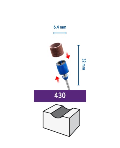 Dremel SC407 EZ SpeedClic Sanding Bands and Mandrel, Set of 2 Sanding Bands 13 mm (Grit 60/120) and 1 EZ SpeedClic Mandrel for Sanding, Shaping and Smoothing Wood and Plastic Materials