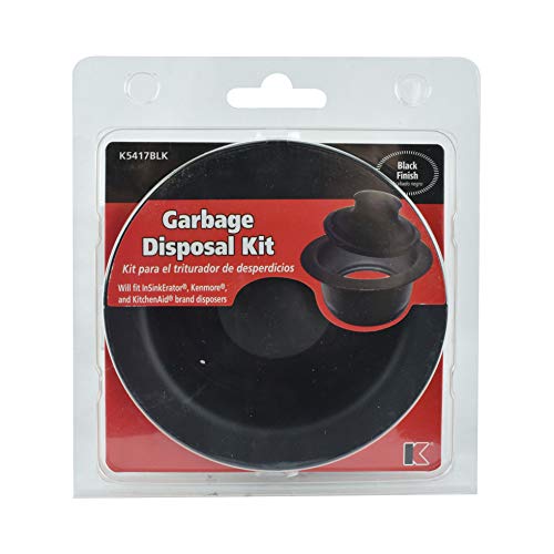 Keeney Manufacturing K5417BLK Garbage Disposal Flange and Stopper, Black