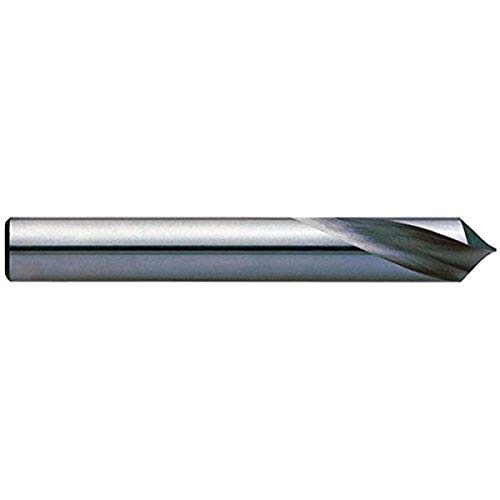 KEO 34144 Solid Carbide High Performance NC Spotting Drill Bit, Uncoated (Bright) Finish, Round Shank, Right Hand Flute, 142 Degree Point Angle, 1/4" Body Diameter, 2-1/2" Overall Length