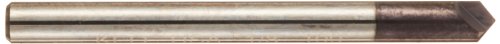 KEO 55730 Solid Carbide Single-End Countersink, TiALN Coated, Single Flute, 100 Degree Point Angle, Round Shank, 1/8" Shank Diameter, 1/8" Body Diameter