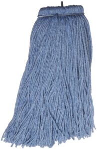 impact 26124 layflat screw-type regular cut-end blend wet mop head, 24 oz, blue (case of 12)