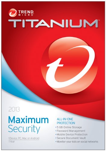 Trend Micro Titanium Maximum Security 2013 1User [Old Version]