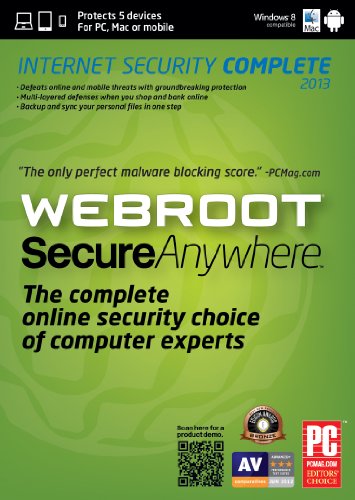 Webroot SecureAnywhere Internet Security Complete 2013 - 5 Devices