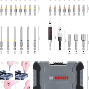 Bosch 2607017164 43 Piece Bit-/Nut setter Masonry Drill Bit Sets