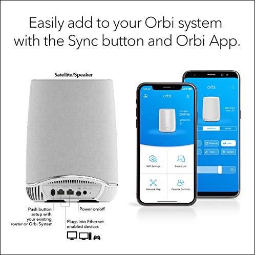 NETGEAR Orbi Voice Smart Speaker & WiFi Mesh Extender with Amazon Alexa (RBS40V) - Discontinued by Manufacturer