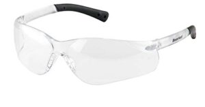 mcr safety bk310af bearkat 3 polycarbonate anti-fog lens safety glasses with non-slip hybrid black temple sleeve