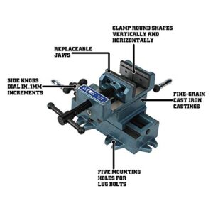 Wilton CS4, 4' Cross Slide Drill Press Vise, 4” Jaw Opening, 1-3/8” Jaw Depth (11694)