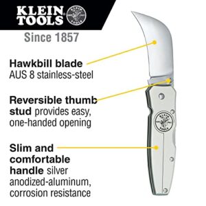 Klein Tools 44006 Pocket Knife, Electricians Knife with 2-5/8-Inch Hawkbill Blade and Aluminum Handle