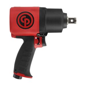 chicago pneumatic cp7769 air impact wrench (3/4 inch), air impact gun industrial repair & assembly tool, pistol handle, twin hammer, max torque output 1400 ft. lbf/1650 nm, 6500 rpm