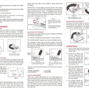 Carpet fitting cutter Conventional Carpet Wall Trimmer & Carpet Cutting Blade