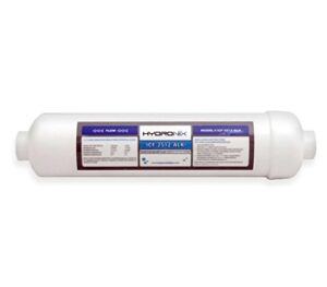 hydronix icf-2512-alk alkaline remineralization & ph inline water filter fits any ro drinking systems, 1/4" npt ports