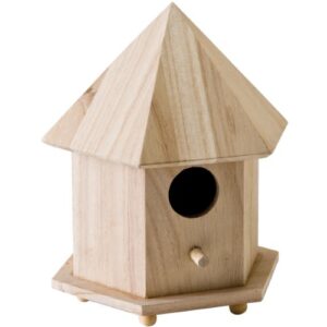 plaid enterprises, inc. plaid wood surface crafting birdhouse, gazebo,brown, 1 count (pack of 1)