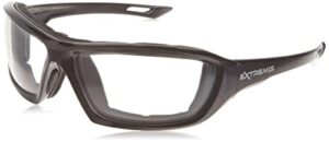 radians xt1-11 extremis full black frame safety glasses with clear anti-fog lens