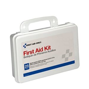 First Aid Only 6082 25-Person Emergency First Aid Kit for Office, Home, and Construction, 95 Pieces White