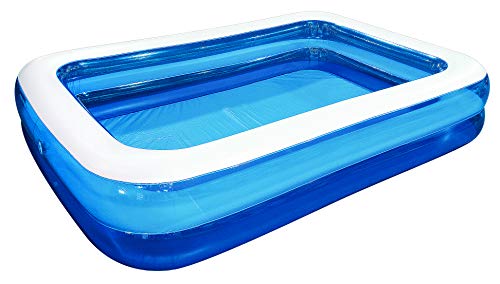 Giant Inflatable Kiddie Pool - Family and Kids Inflatable Rectangular Pool - 10 Feet Long (120" X 72" X 20")