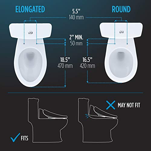 TOTO SW583#01 S350E Electronic Bidet Toilet Seat with Cleansing Warm, Nightlight, Auto Open and Close Lid, Instantaneous Water Heating, and EWATER+, Round, Cotton White