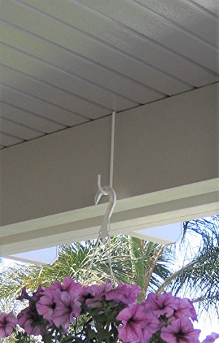 Solid White (6 Pack) Alumahangers ® Made in USA. Powder Coated Steel for Non Insulated Solid Patio Cover Hanger - Easy to use and Great for The Heavier Decorating Items! 3"x 8"