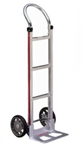 magliner hmk111aa1 aluminum hand truck, horizontal loop handle, 14" x 7-1/2" aluminum diecast nose plate, 500 lb capacity