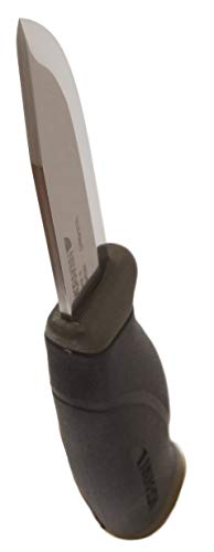 Morakniv Companion Heavy-Duty Sandvik Carbon Steel Fixed-Blade Knife with Sheath, 4.1 Inch