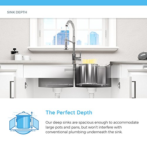 MR Direct 346-18 Stainless Steel Undermount 31-3/8 in. Single Bowl Kitchen Sink, 18 Gauge