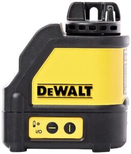 dewalt line laser, self-leveling, cross line, red beam (dw088k)