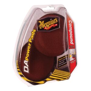 meguiar's g3507 da compound power pads, 4" wide - 2 pads