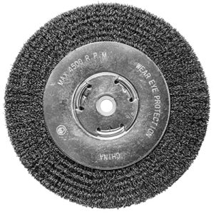 century drill & tool 76868 crimped wire bench grinder wheel, 8" coarse