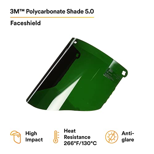 3M Polycarbonate Faceshield Window W96IR5, 82706-10000, Shade 5.0, 9" x 14.5" x 0.080"