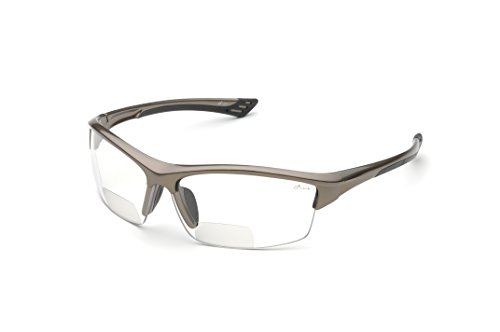 Delta Plus - WELRX350C30 RX-350C 3.0 Diopter Bifocal Safety Glasses, Metallic Brown Frame/Clear Lens