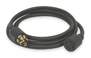 generac 6329 50-foot 30-amp generator cord with nema l14-30 ends for maximum 7,500 watt generators - reliable power connection