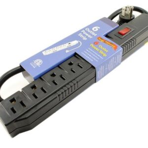 CablesOnline, 6 Outlet Surge Strip, Horizontal, 90 Joules, 24in (2 ft.) Cable, (SP-002)