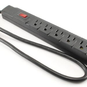 CablesOnline, 6 Outlet Surge Strip, Horizontal, 90 Joules, 24in (2 ft.) Cable, (SP-002)