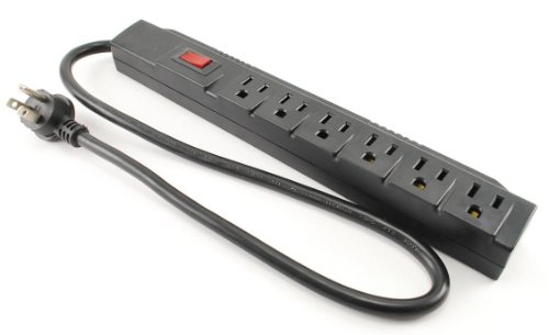 CablesOnline, 6 Outlet Surge Strip, Horizontal, 90 Joules, 24in (2 ft.) Cable, (SP-002)