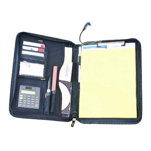 DEWALT DG5142 Pro Contractor's Business Portfolio with Flex-Light, Built-In Calculator, Full Zipper Enclosure