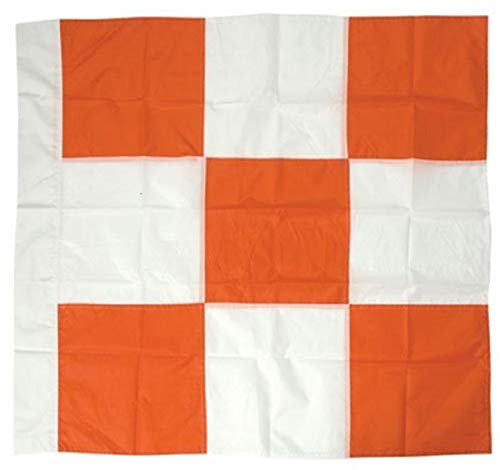 Safety Flag APF2G 36 by 36 Airport Flag, Orange and White