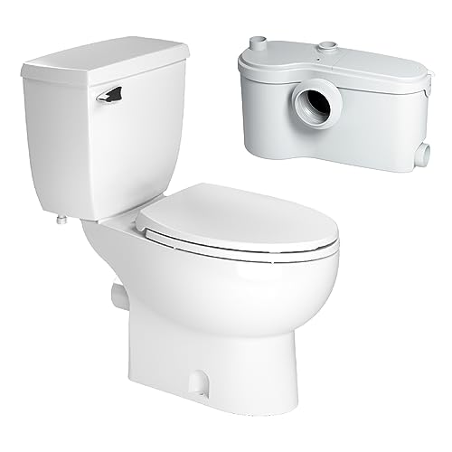 Saniflo Sanibest Pro: Macerating Upflush Toilet Kit (with Elongated Bowl)