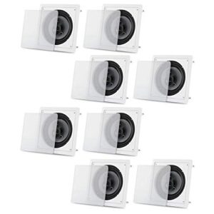 acoustic audio cs-i83s-4pr 300 watt 8" 3-way home theater in-wall/ceiling speakers (4-pair)