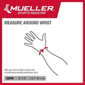 MUELLER Sports Medicine Reversible Wrist Brace with Splint, for Men and Women, Black, One Size