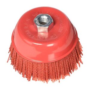 al's liner abrasive 180 grit nylon bristle cup brush - 6 inch - safe for use on metal, wood, aluminum and plastic surfaces (toor6)