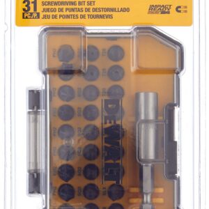 DEWALT DWAX100IR IMPACT READY Screwdriving Tough Case Set, Extra Small, 31-Piece