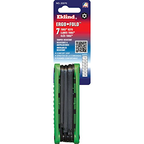 EKLIND 25570 Ergo-Fold Fold-up Security (tamper resistant) TORX star - 7pc set T10-T40